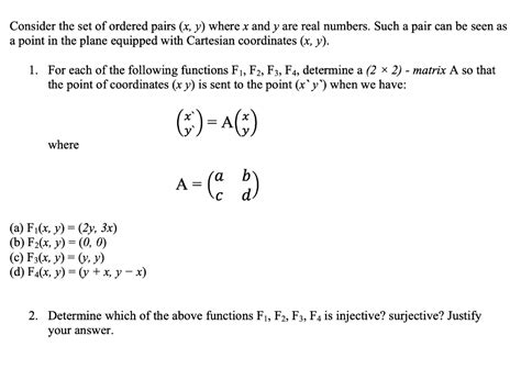 Solved Consider The Set Of Ordered Pairs X Y Where X And Chegg Com