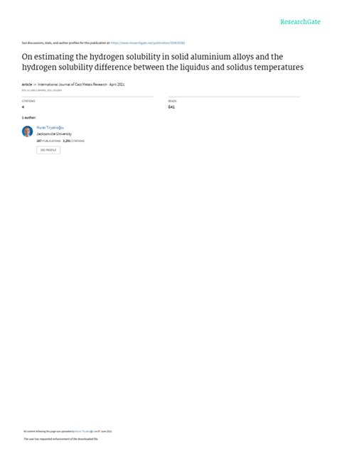 On Estimating The Hydrogen Solubility In Solid Aluminium Alloys And The Hydrogen Solubility