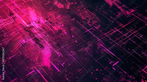 Wood Grain With A Neon Grid Pattern Overlay Cyberpunk Dark With Neon