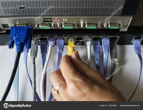 Cables Connected On A Hub Stock Photo By Rawpixel