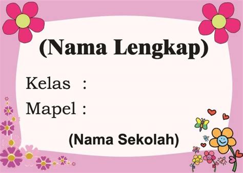 Jasa Desain Dan Cetak Stiker Label Nama Khusus Buat Di Buku Atau Mapel