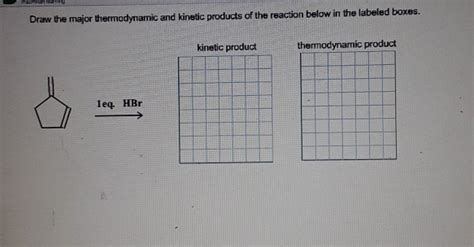 Solved Draw the major thermodymamic and kinetic products of | Chegg.com