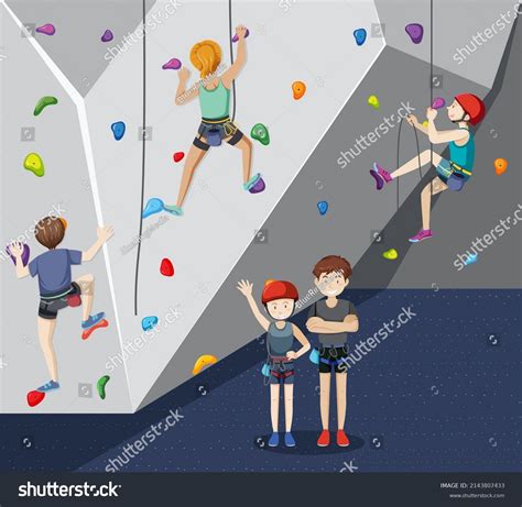Women Rock Climbing Clip Art