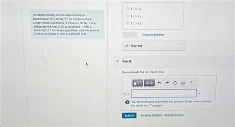 solved an object initially at rest experiences an