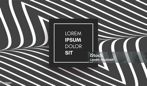 표지 디자인 템플릿입니다 흑백 사각형의 광학 예술 그림 줄무늬에 의한 기하학적 배경 브로셔 잡지 포스터 프리젠 테이션 전단지