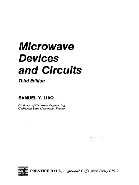 Microwave Devices And Circuits Liao Third Edition Pdf Waveguide