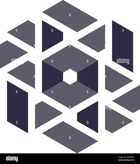 Hexagonal Triangles Logo Illusion Generative Pattern Illustration Stock Vector Image And Art Alamy