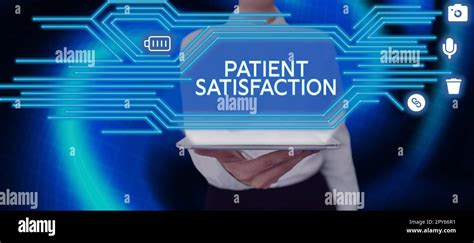 Hand Writing Sign Patient Satisfaction Concept Meaning Indicator For Measuring The Quality In