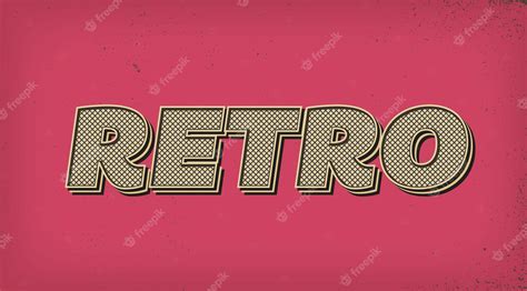 빈티지 레트로 텍스트 스타일 프리미엄 벡터