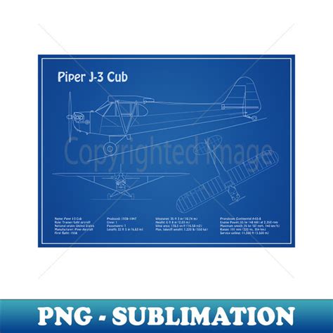 Piper J 3 Cub Airplane Blueprint Ad Exclusive Sublimat Inspire Uplift