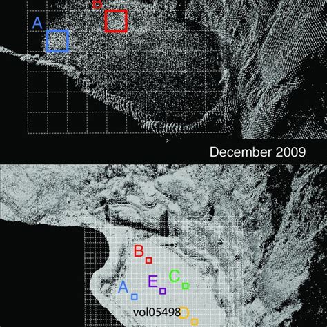 oblique tls derived point clouds of the erebus lava lake acquired on