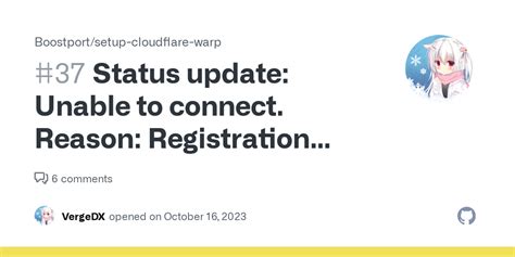 Status Update Unable To Connect Reason Registration Missing Issue Boostport Setup