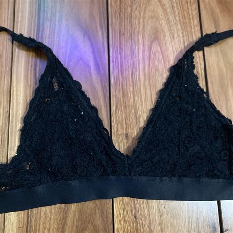 Black Lace Bralette Cute And Soft Size S For Depop