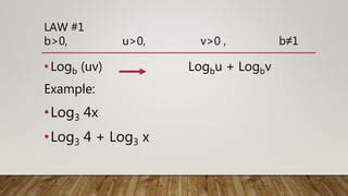 Laws Of Logarithm PPTX