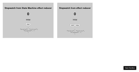 Typescript Stopwatch Effect Reducer Codesandbox