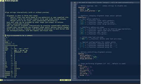 Minialign Align Text Interactively Like Vim Easy Align But In Lua And Slightly Different