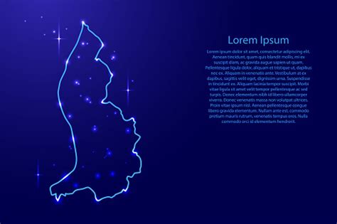 배너 포스터 벡터 일러스트 레이 션의 인사말 카드에 대 한 등고선 네트워크 블루 빛나는 공간 별에서 지도 리히텐슈타인 0명에 대한 스톡 벡터 아트 및 기타 이미지 Istock