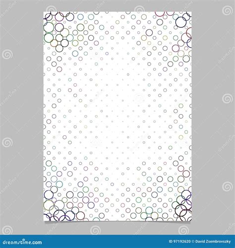 Abstract Circle Pattern Brochure Background Template Vector Graphic From Rings In Multicolored
