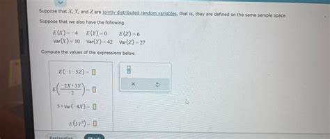 solved suppose that x y and z are jointly distributed