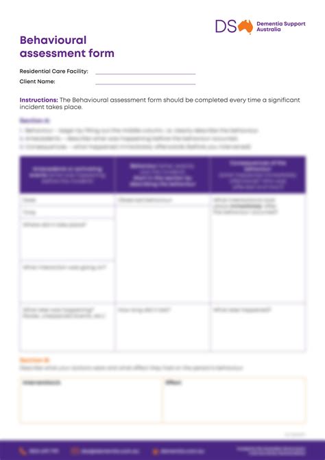 SOLUTION Dsa Behavioural Assessment Form Updated July Hr Studypool