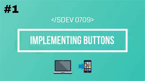 Android From Scratch Implementing Buttons Youtube