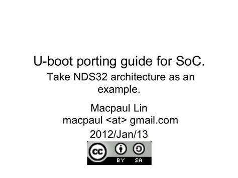 U Boot Porting Guide For Soc Krishna Mohan