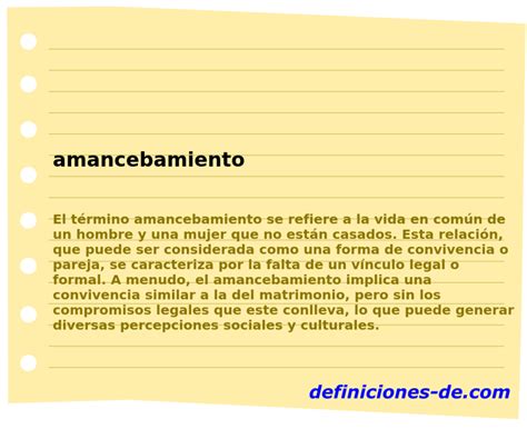 Significado De Amancebamiento