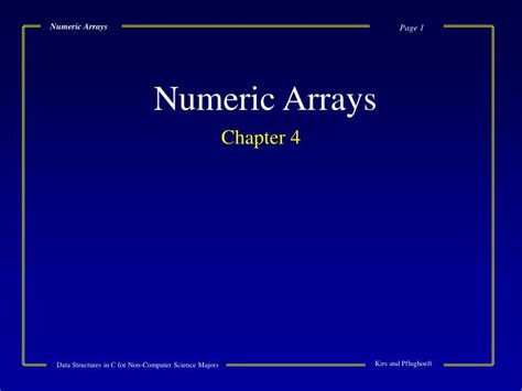 Ppt Numeric Arrays Powerpoint Presentation Free Download Id7027704