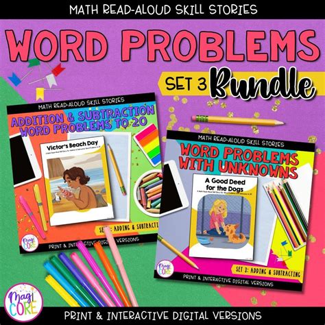 Interactive Math Stories Addition And Subtraction Word Problems To 20