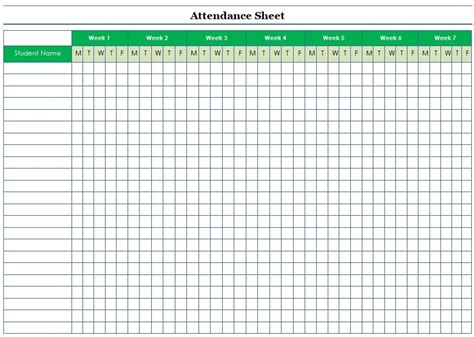 Free Printable Employee Attendance Tracker Printable Templates