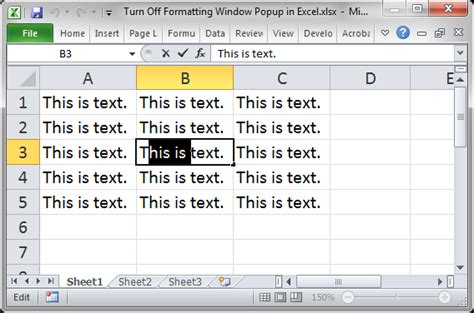 Turn Off The Formatting Window Popup In Excel TeachExcel