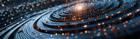 Illustration 3d Model Data Streams Spiraling Around A Central Ai Core