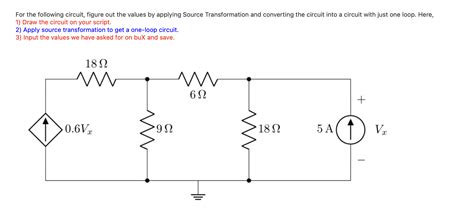Solved For The Following Circuit Figure Out The Values By Chegg Com