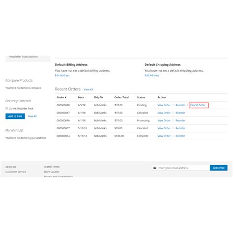 Cancel Order By Customer Magento 2 Extension Doyenhub