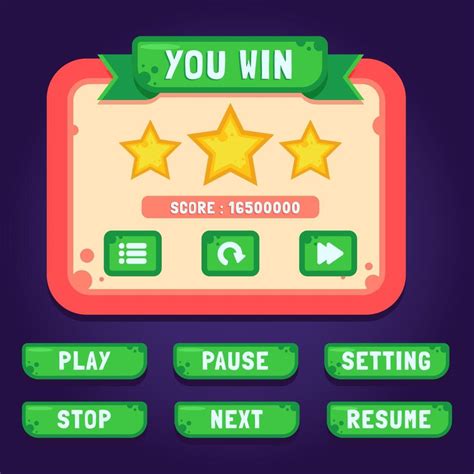 Vector Game Template Gui Kit Interface Log In Page Elements 19058700