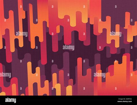 Abstract Halftone Design Decorative With Doodle Artwork Rounded Lines Style Decoration Template