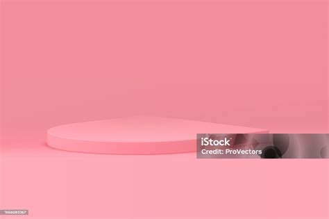 핑크 3d 반원 연단 받침대 모형 화장품 쇼 프리젠테이션 벡터 0명에 대한 스톡 벡터 아트 및 기타 이미지 0명 가정의 방