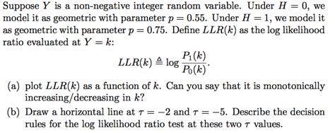 Solved Suppose Y Is A Non Negative Integer Random Variable