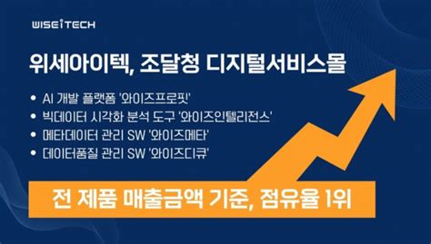 위세아이텍 Ai·빅데이터 Sw 공공 점유율 1위 기록