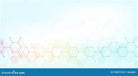 Abstract Molecules On Soft Blue Background Molecular Structures Or
