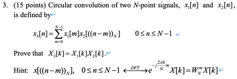 Solved Points Circular Convolution Of Two N Point Chegg