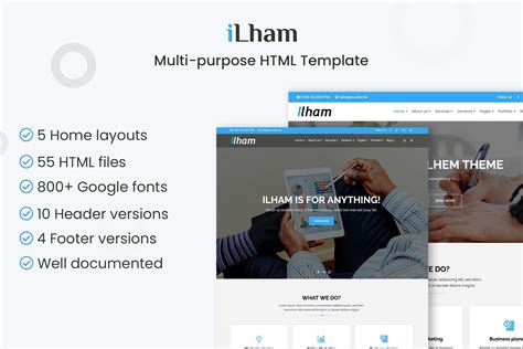 ilham multi purpose html template