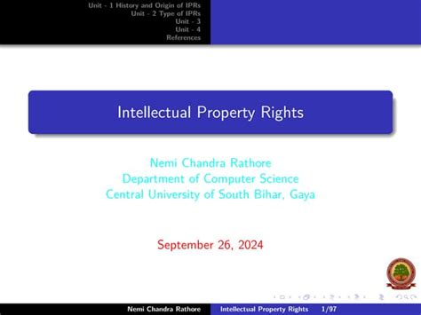 Ipr Slide 1 Pdf Intellectual Property Rights Ppt