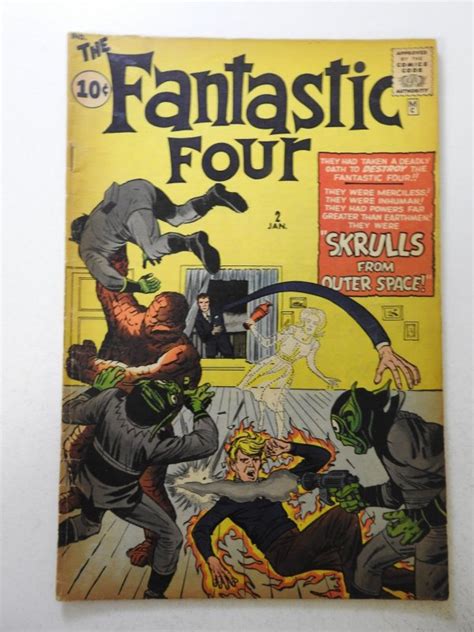 Fantastic Four 2 1962 Vg Condition 1st Appearance Of The Skrulls