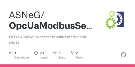 GitHub ASNeG OpcUaModbusServer OPC UA Server To Access Modbus Master And Slaves