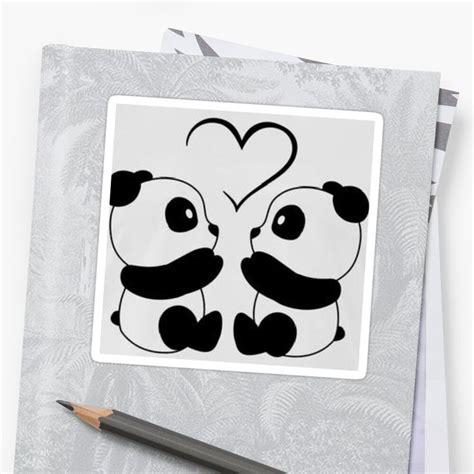 Pandas Sticker For Sale By Etab Glossier Stickers Panda