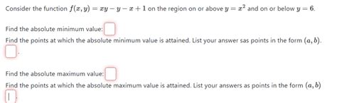 Solved Consider The Function F X Y Xyyx On The Region Chegg
