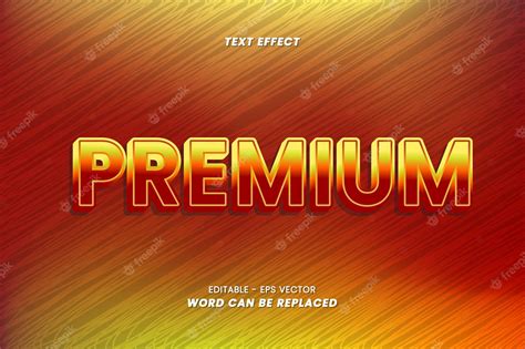 Premium Vector Premium Editable 3d Text Effects