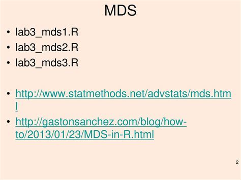 Interpreting Mds Dr Svm Factor Analysis Ppt Download