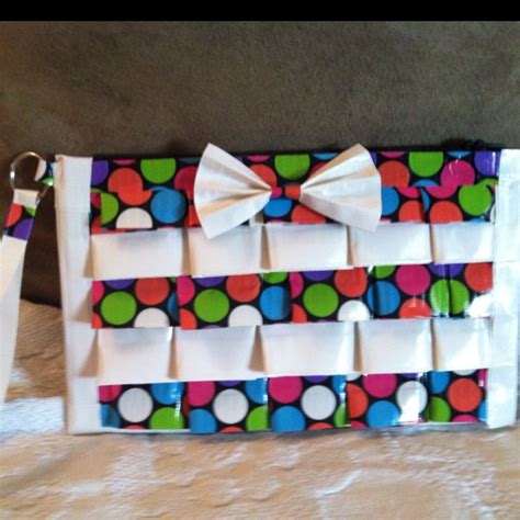 Colorful Polka Dot Duct Tape Bag Duct Tape Purse Ideas Duct Tape